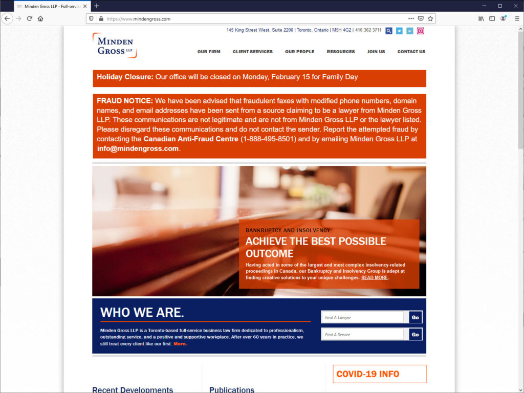 Beware Fraudulent Emails, Websites, and Faxes Bearing Names Of Real ...